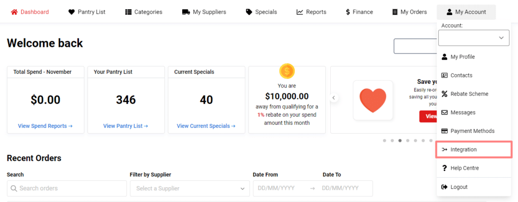 MYOB Integration - Get help using FoodByUs